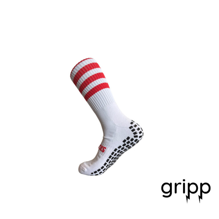 Red/ White Hoops - Grippsocks